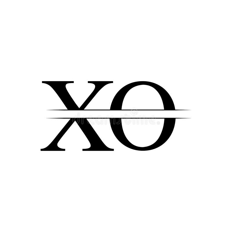 Creative Letter XO Logo Vector with Black Colors. Abstract Linked ...
