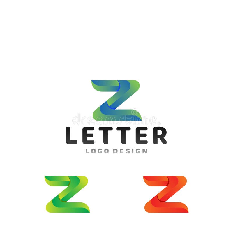 Creative Letter Z Logo Templates Stock Vector - Illustration of ...