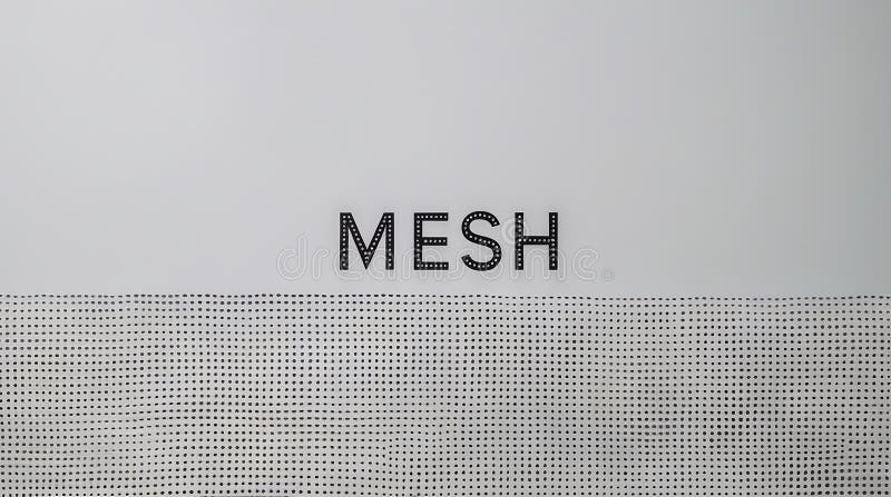 Creative Lettering of the Word Mesh Displayed with a Dotted Pattern on ...