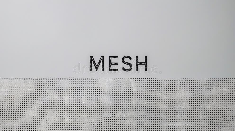 Creative Lettering of the Word Mesh Displayed with a Dotted Pattern on ...