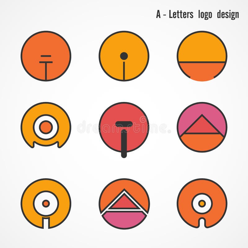 Creative a letters icon stock vector. Illustration of corporate - 60621345