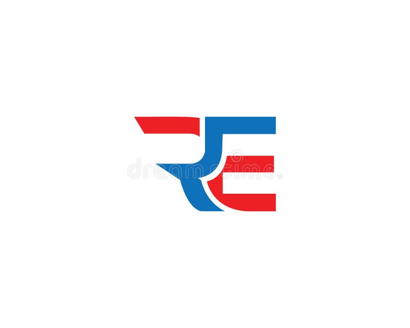 Creative Letters RE Initials Logo Icon Design Stock Vector ...