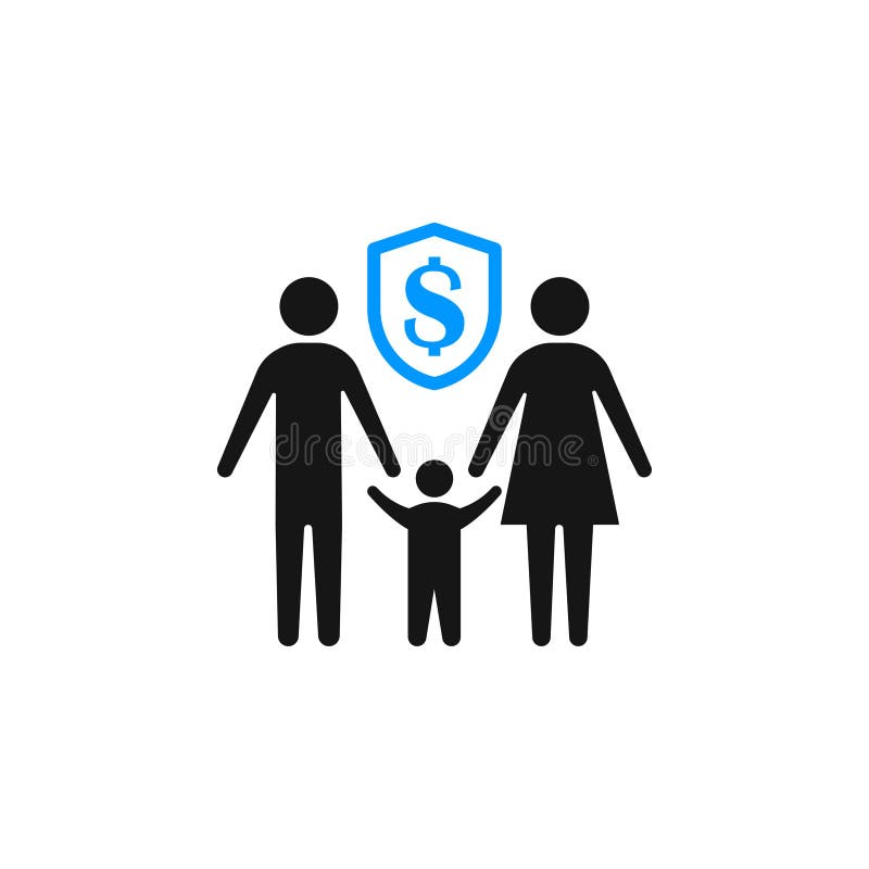 Creative Life Insurance Family Icon Stock Vector - Illustration of ...