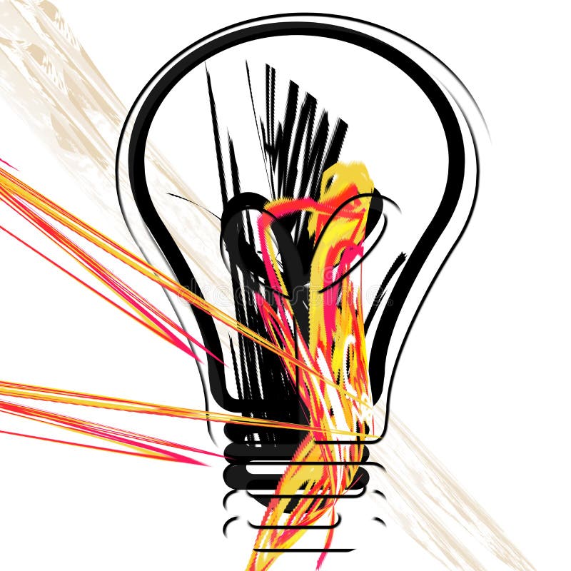 Creative light bulb stock illustration. Illustration of vision - 63156533