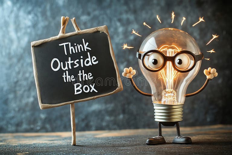 Creative Light Bulb Character Promoting Innovative Thinking in a Studio ...