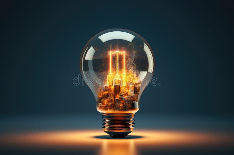 Creative Light Bulb with Cloud Computing Connection Concept. Vector ...
