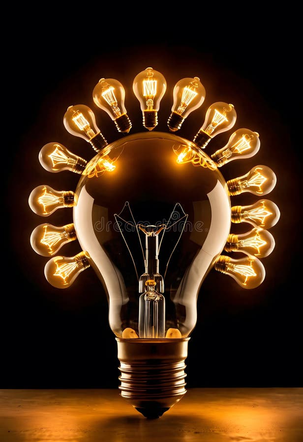 Creative Light Bulb Display Stock Photo - Image of brilliance, focus ...