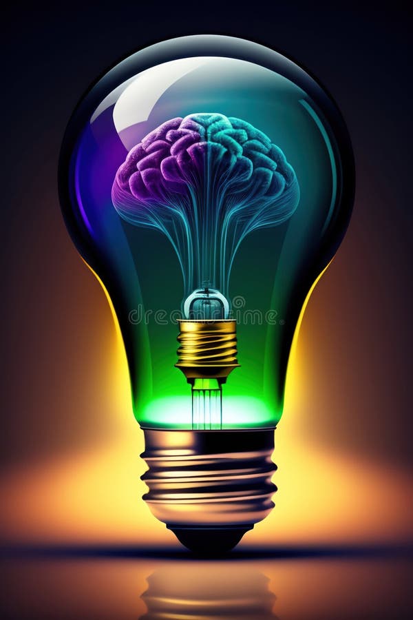 Creative Light Bulb Explodes with Colorful Paint and Splashes. Think ...