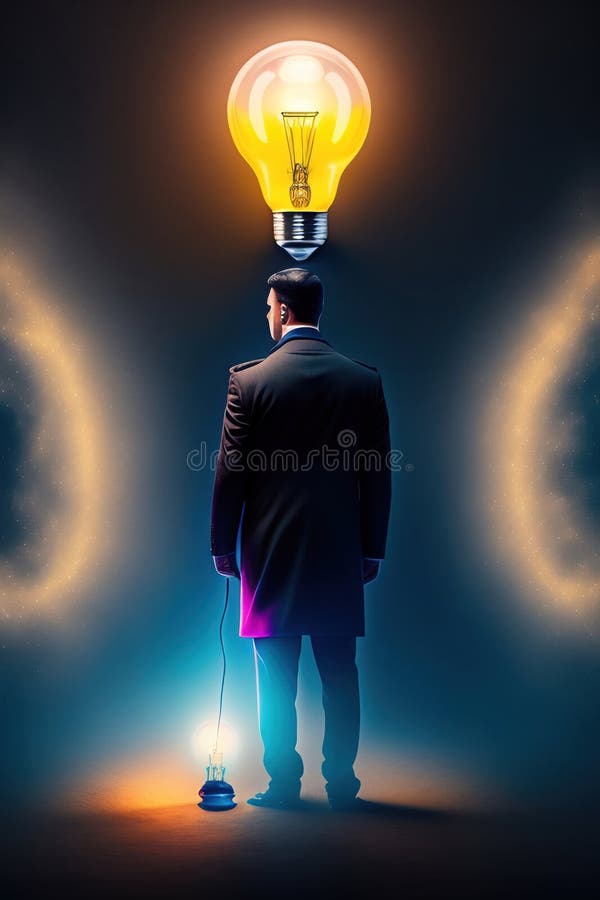 Creative Light Bulb Explodes with Colorful Paint and Splashes. Think ...