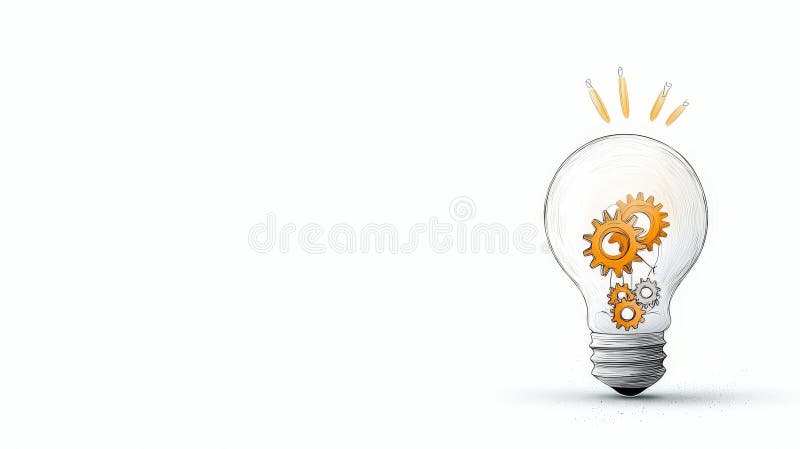 Creative Light Bulb with Gears and Tools Representing Innovation and ...