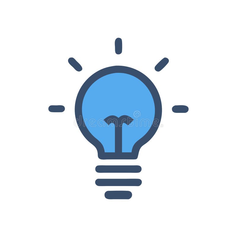 Creative Light Bulb Icon for Inspiration Stock Illustration ...