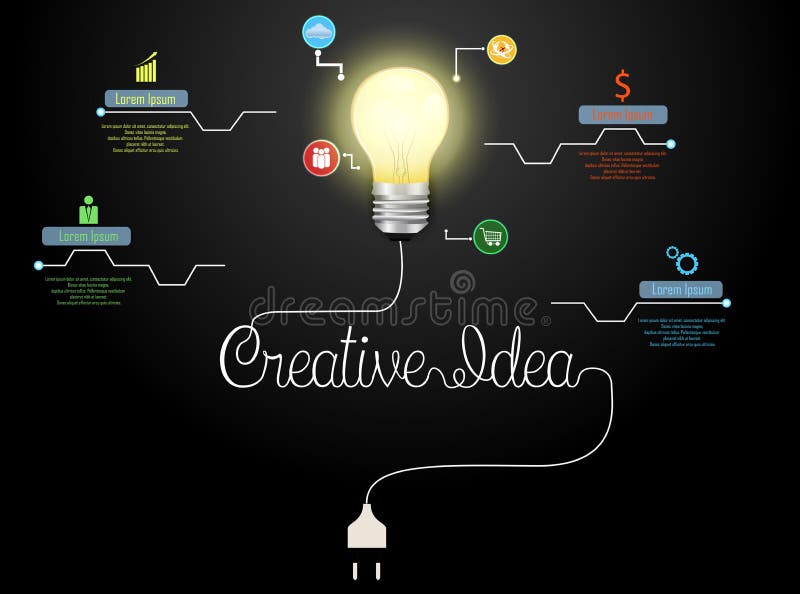 Creative Light Bulb Idea Abstract Info Graphic Stock Vector ...