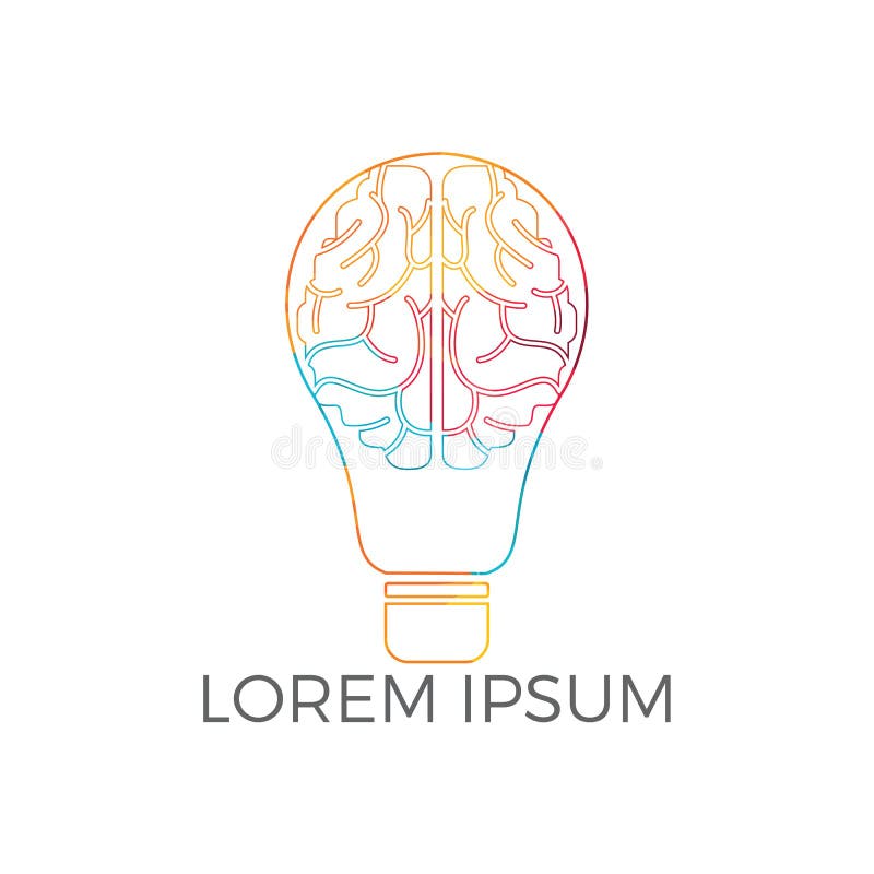 Bulb and Brain Logo Design. Stock Vector - Illustration of innovate ...