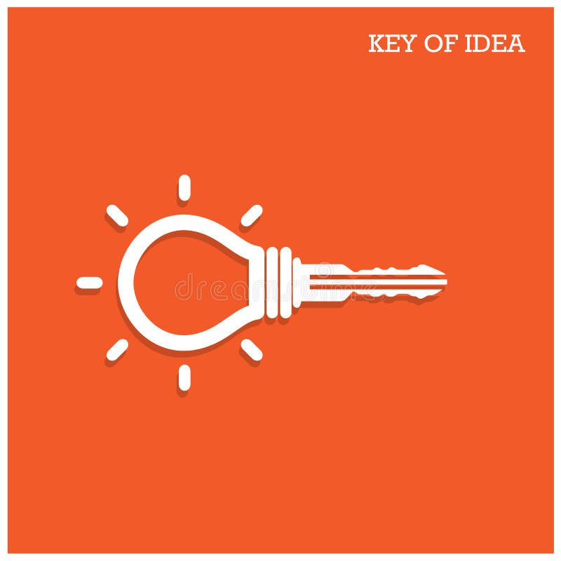 Creative Light Bulb Idea Concept with Padlock Symbol. Key of Ide Stock ...