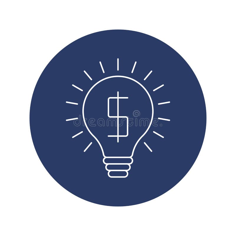 Creative Light Bulb Idea Icon Vector Stock Vector - Illustration of ...