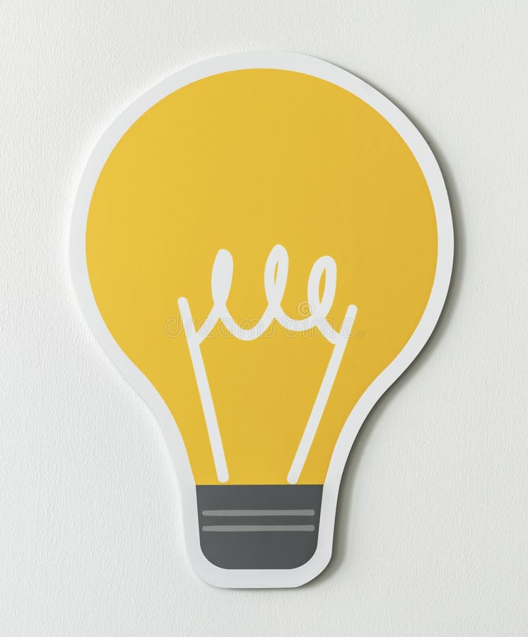 Creative Light Bulb Icon Isolated Stock Illustration - Illustration of ...