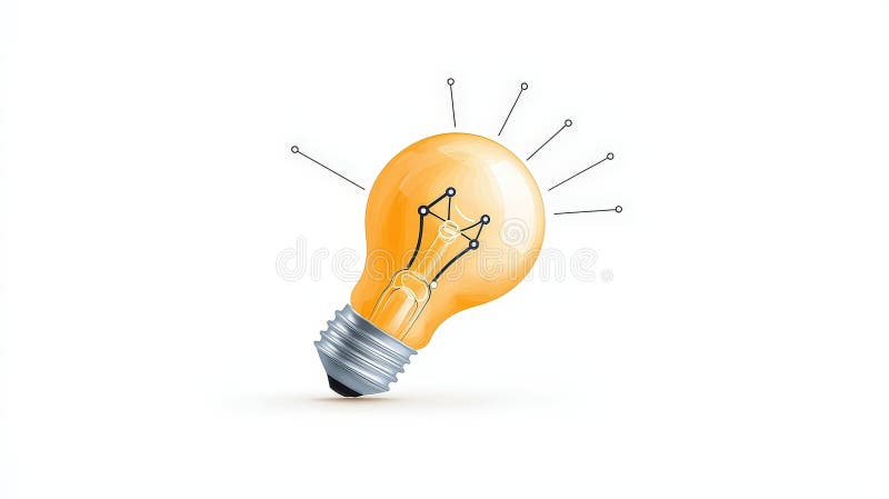 Creative Light Bulb Illustration Symbolizing Innovation and Bright ...