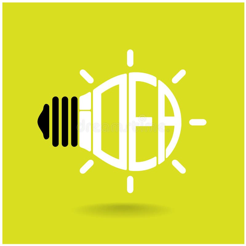 Creative Light Bulb Insect Shape Stock Vector - Illustration of ...