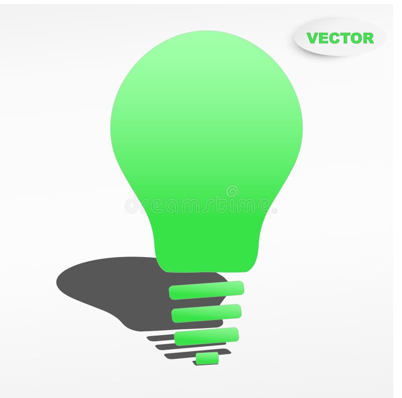 Creative Light Bulb Label Vector Design Stock Vector - Illustration of ...
