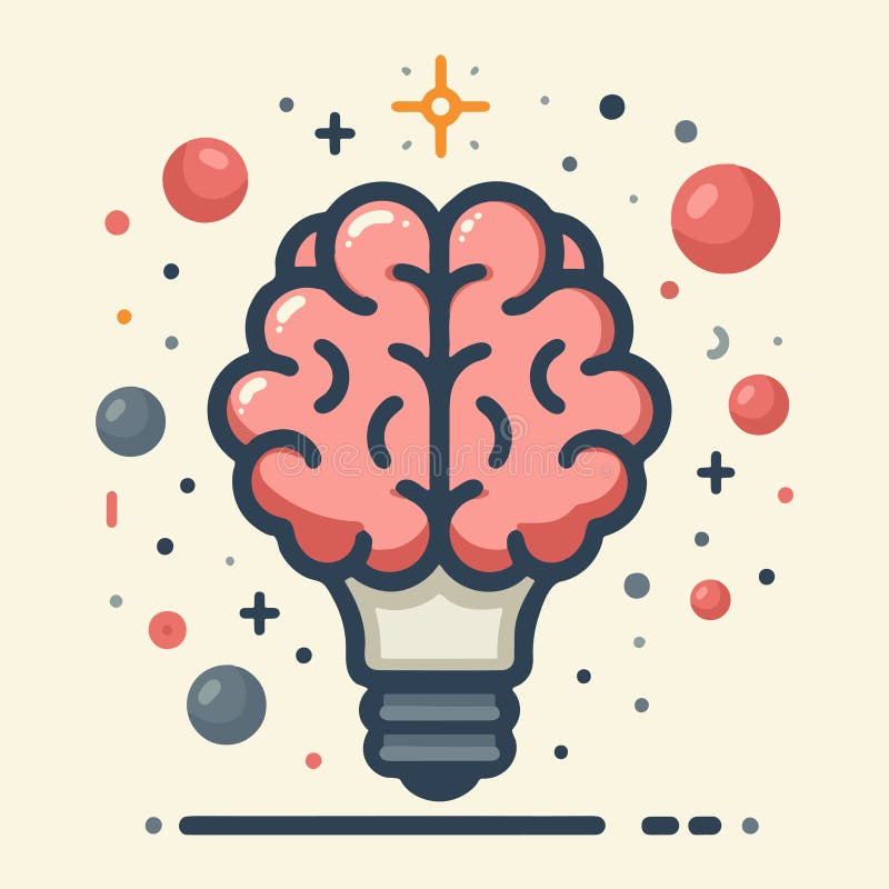 Light Bulb Brain Icon Stock Illustrations – 27,335 Light Bulb Brain ...