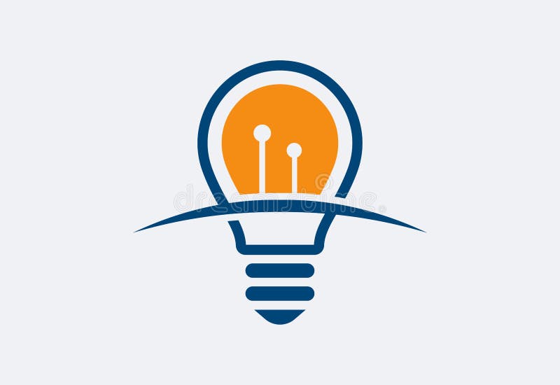 Light Bulb Logo Design, Vector Design Concept Stock Illustration ...