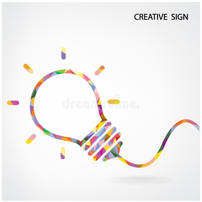 Creative Light Bulb Idea Concept Stock Vector - Illustration of ...