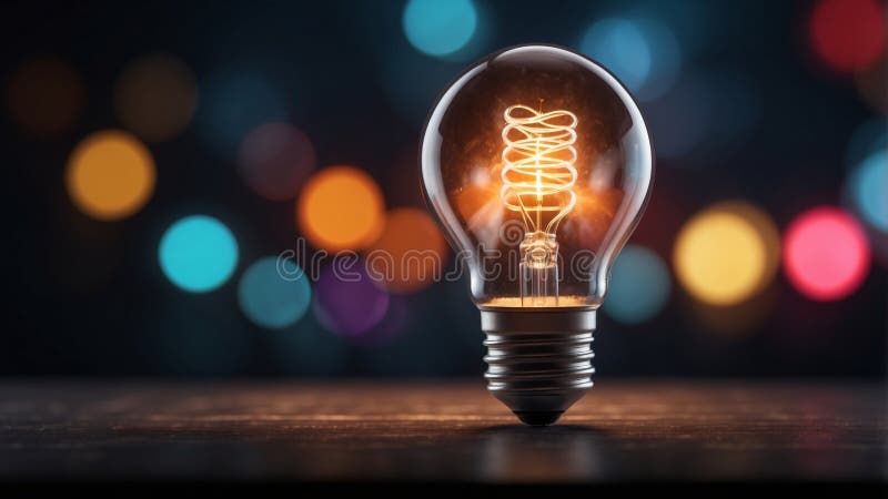 Creative Light Bulb Think Different Creative Idea Concept. Stock ...