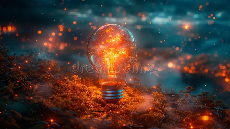 Creative Light Bulb. Think Differently Creative Idea Concept Stock ...