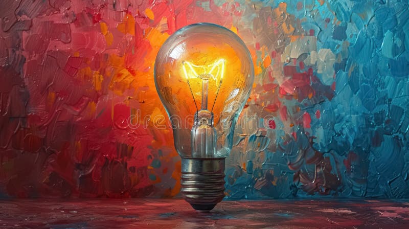 Creative Light Bulb. Think Differently Creative Idea Concept Stock ...