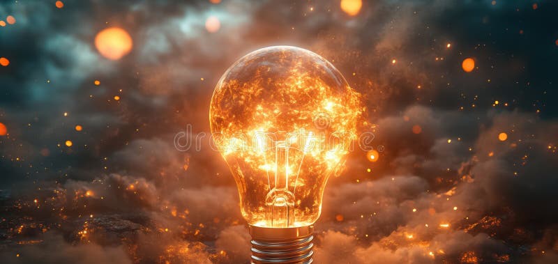 Creative Light Bulb. Think Differently Creative Idea Concept Stock ...