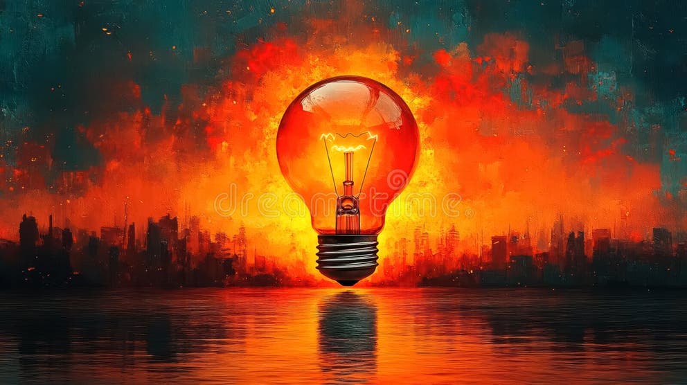 Creative Light Bulb. Think Differently Creative Idea Concept Stock ...
