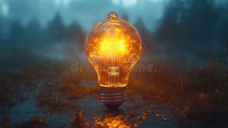 Creative Light Bulb. Think Differently Creative Idea Concept Stock ...
