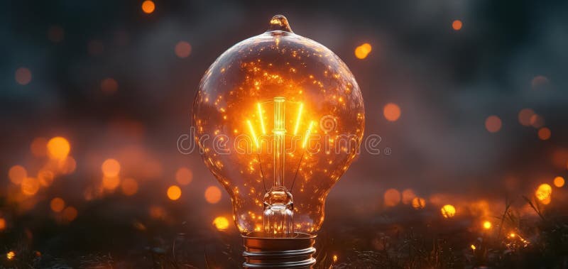 Creative Light Bulb. Think Differently Creative Idea Concept Stock ...
