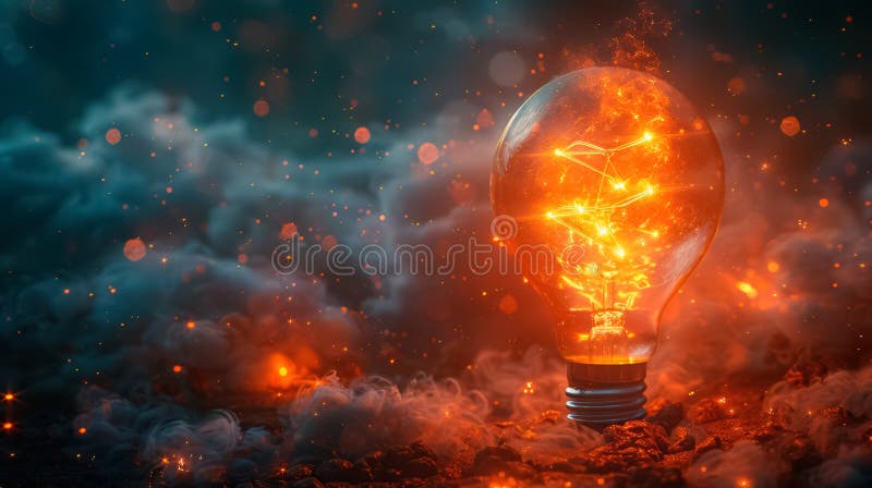 Creative Light Bulb. Think Differently Creative Idea Concept Stock ...