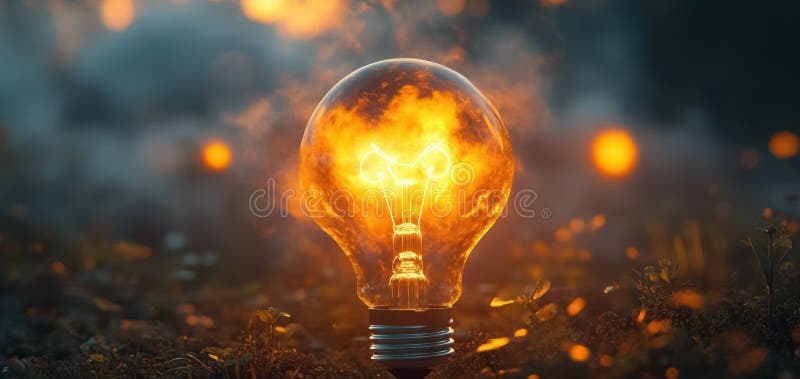 Creative Light Bulb. Think Differently Creative Idea Concept Stock ...