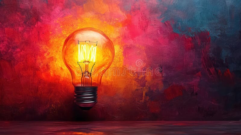 Creative Light Bulb. Think Differently Creative Idea Concept Stock ...