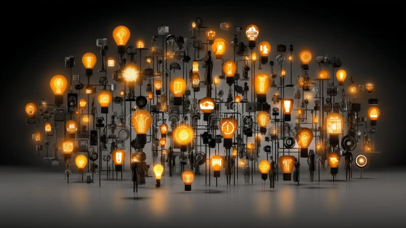 Creative Light Bulbs Representing Innovative Ideas and Concepts in ...