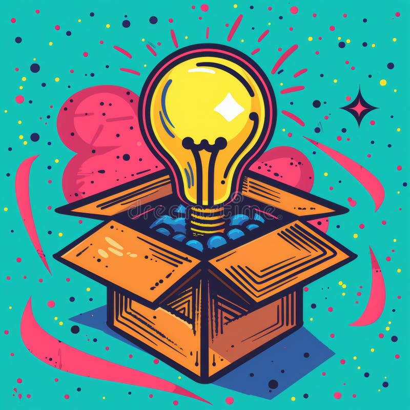 Creative Lightbulb Unboxing: Inspiration and Innovation Concept Art ...