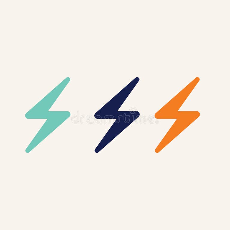 Creative Lightning Power Logo Design in Vector Style Featuring Bold ...