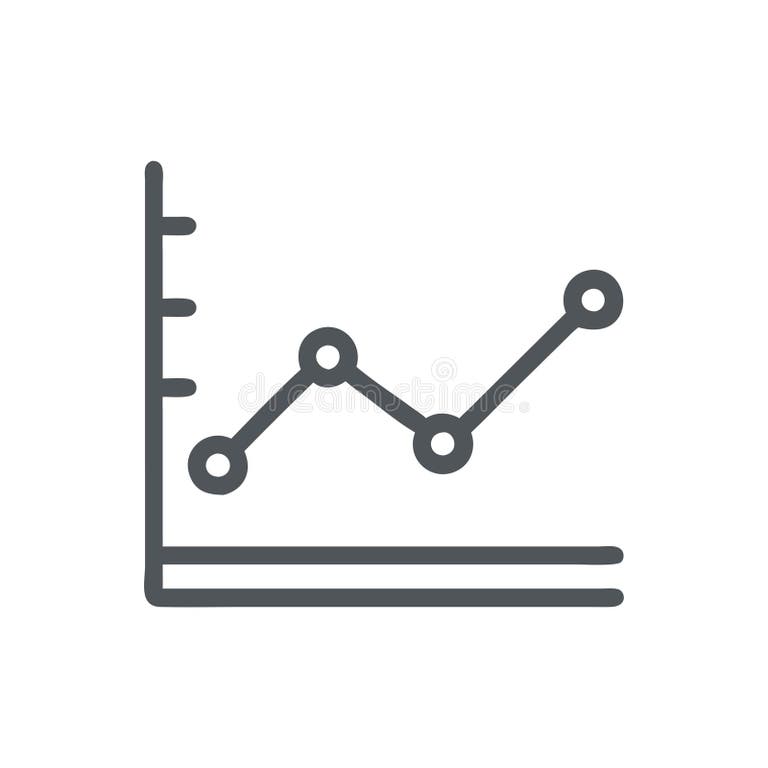 Creative Line Chart Graphic Icon Stock Illustration - Illustration of ...