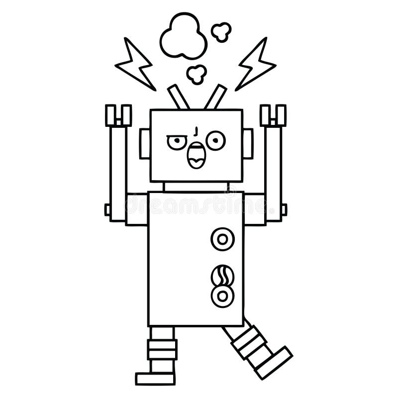Cartoon Broken Robot Stock Illustrations – 1,374 Cartoon Broken Robot ...