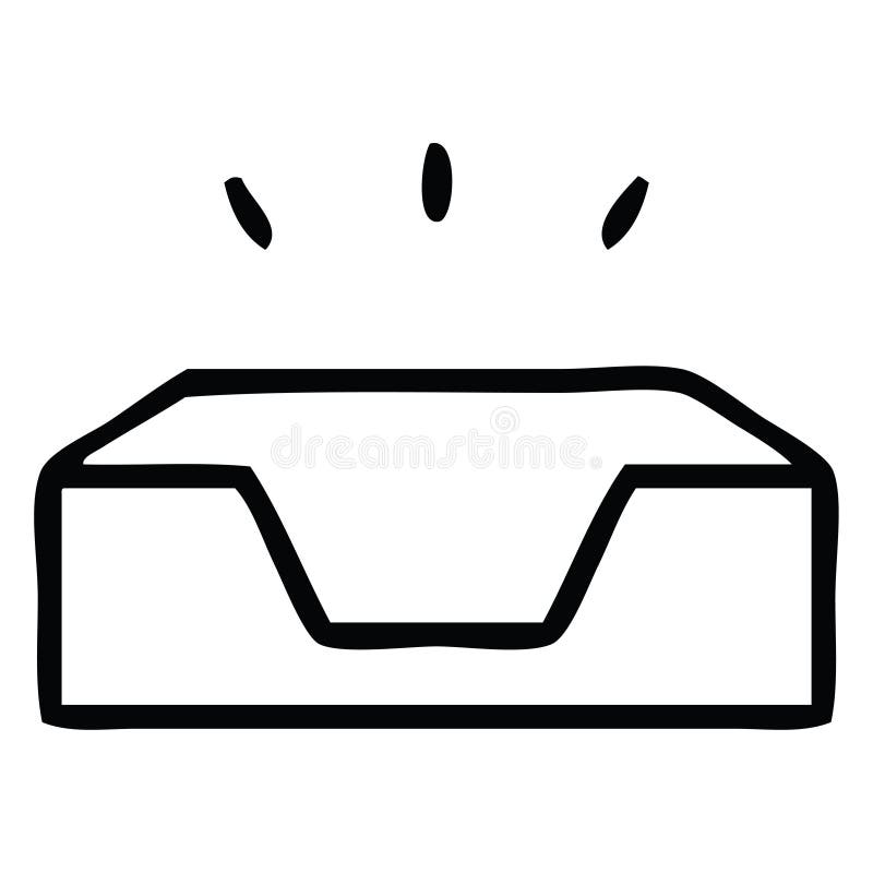 Tray Tray Office Paper Work Cute Illustration Retro Freehand Free Hand ...