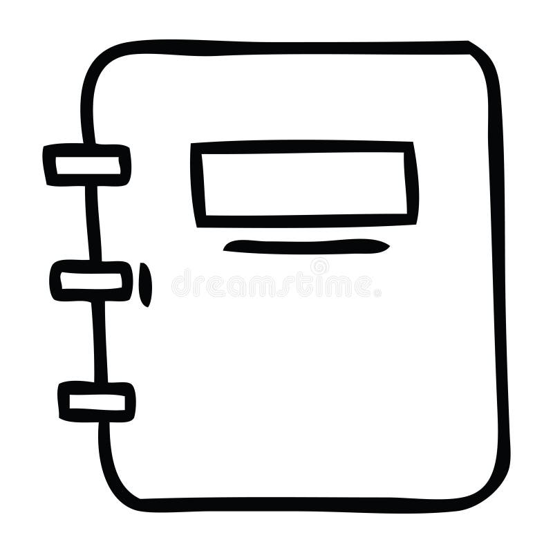 A Creative Line Drawing Cartoon Journal Book Stock Vector ...