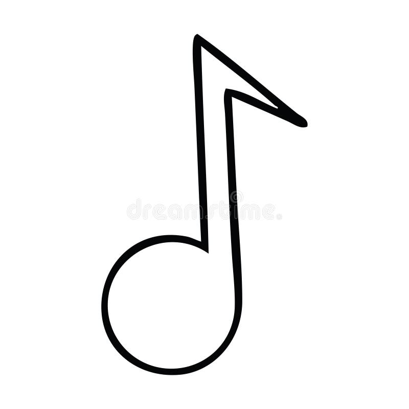 A Creative Line Drawing Cartoon Musical Note Stock Vector ...