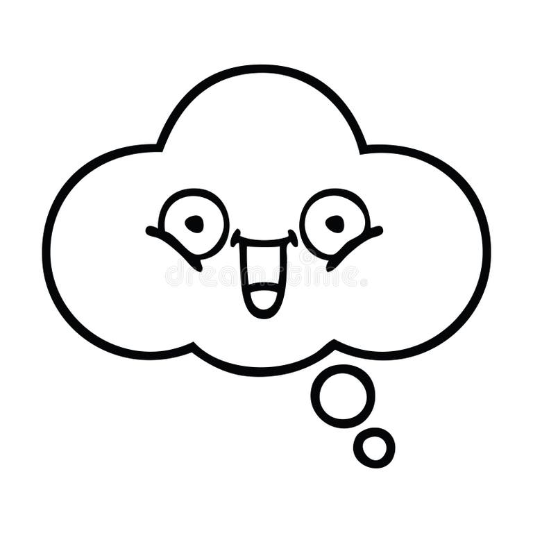 Creative Line Drawing Cartoon Thought Bubble Stock Illustrations ...