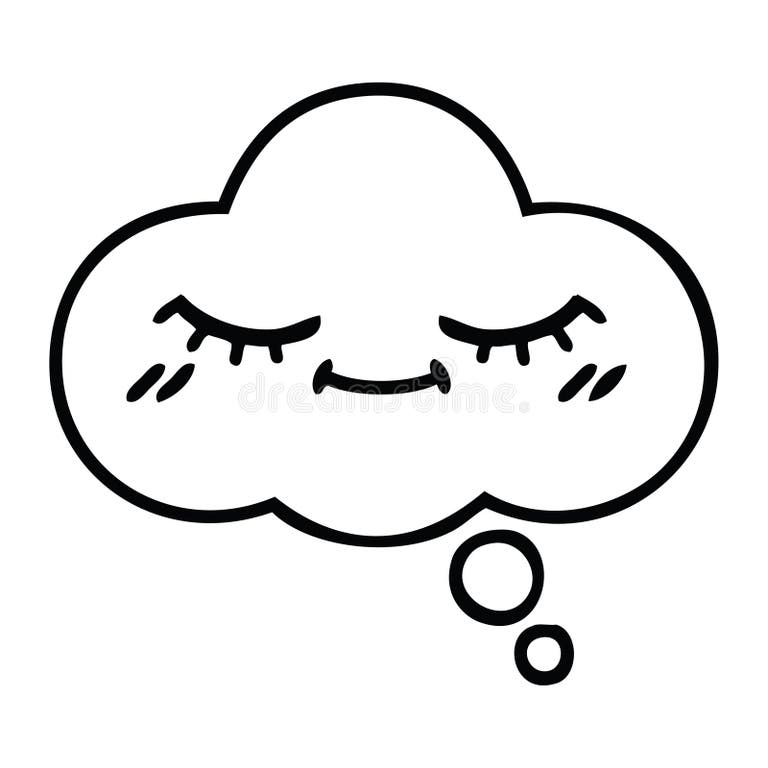 Creative Line Drawing Cartoon Thought Bubble Stock Illustrations ...