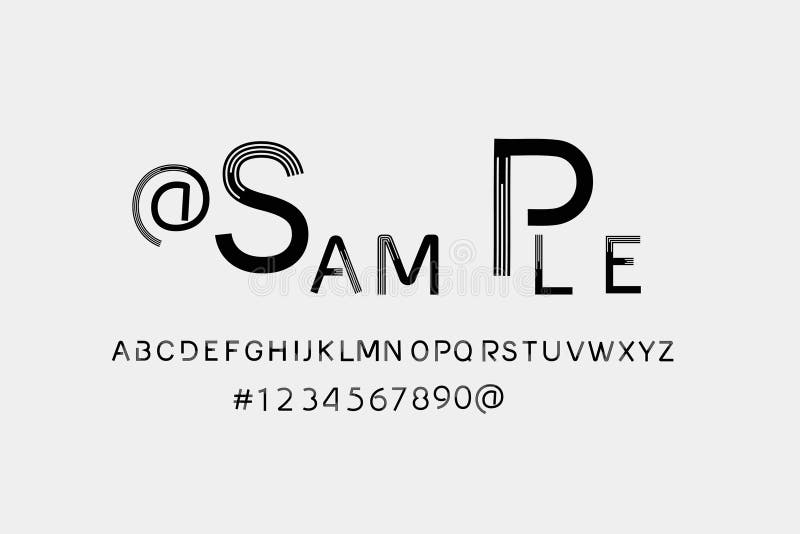 Creative Line Font, Letter and Number Type, Typography Letter Latin ...