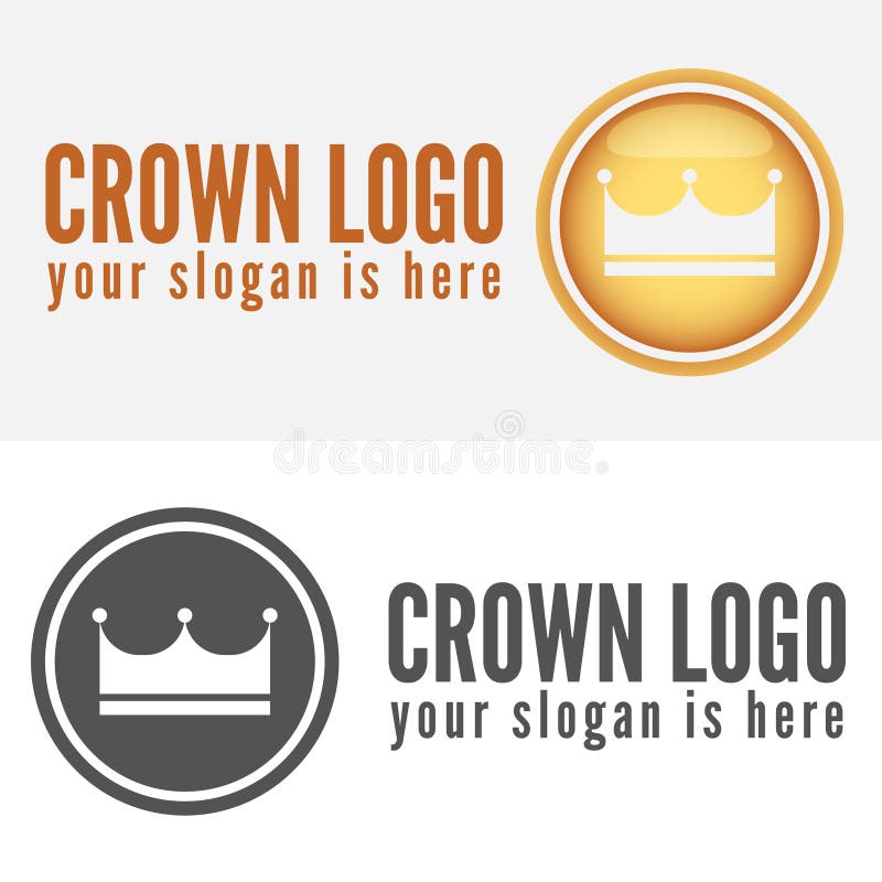 Crown Logo Design, Vector Illustration Eps 10. Editable Stroke Stock ...