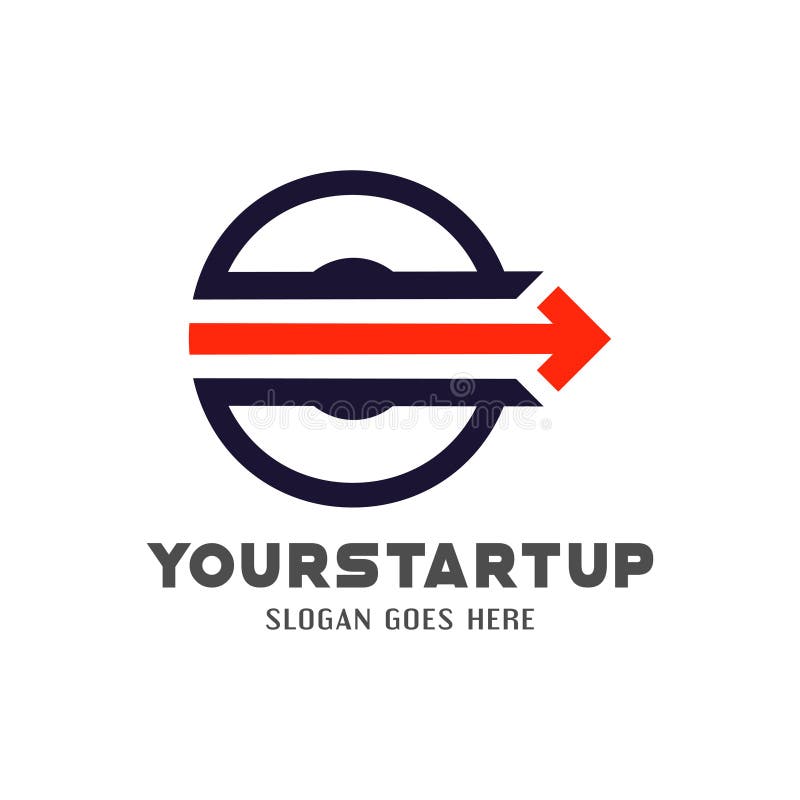 Short Dash Blended with Alphabet for Start Up Company Logo Stock Vector ...