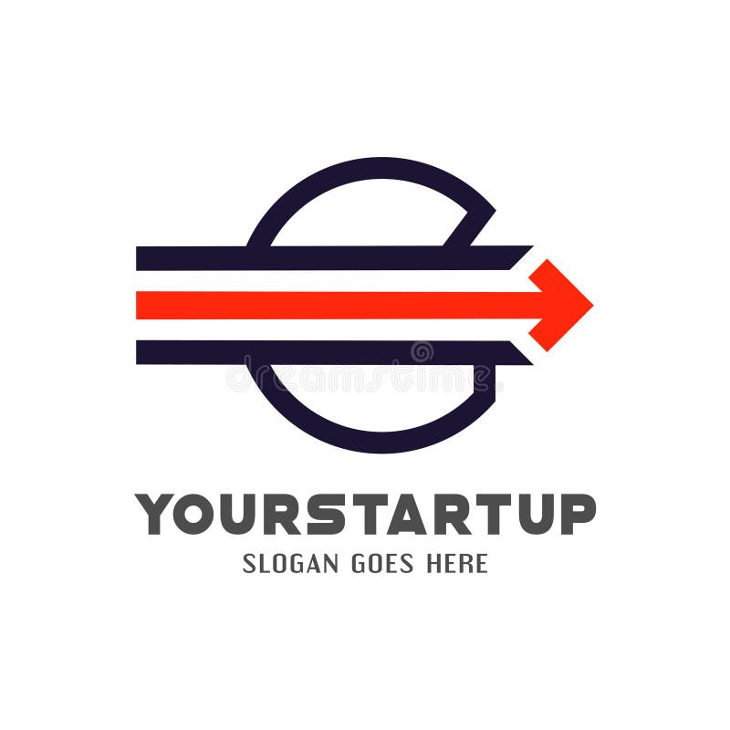 Short Dash Blended with Alphabet for Start Up Company Logo Stock Vector ...